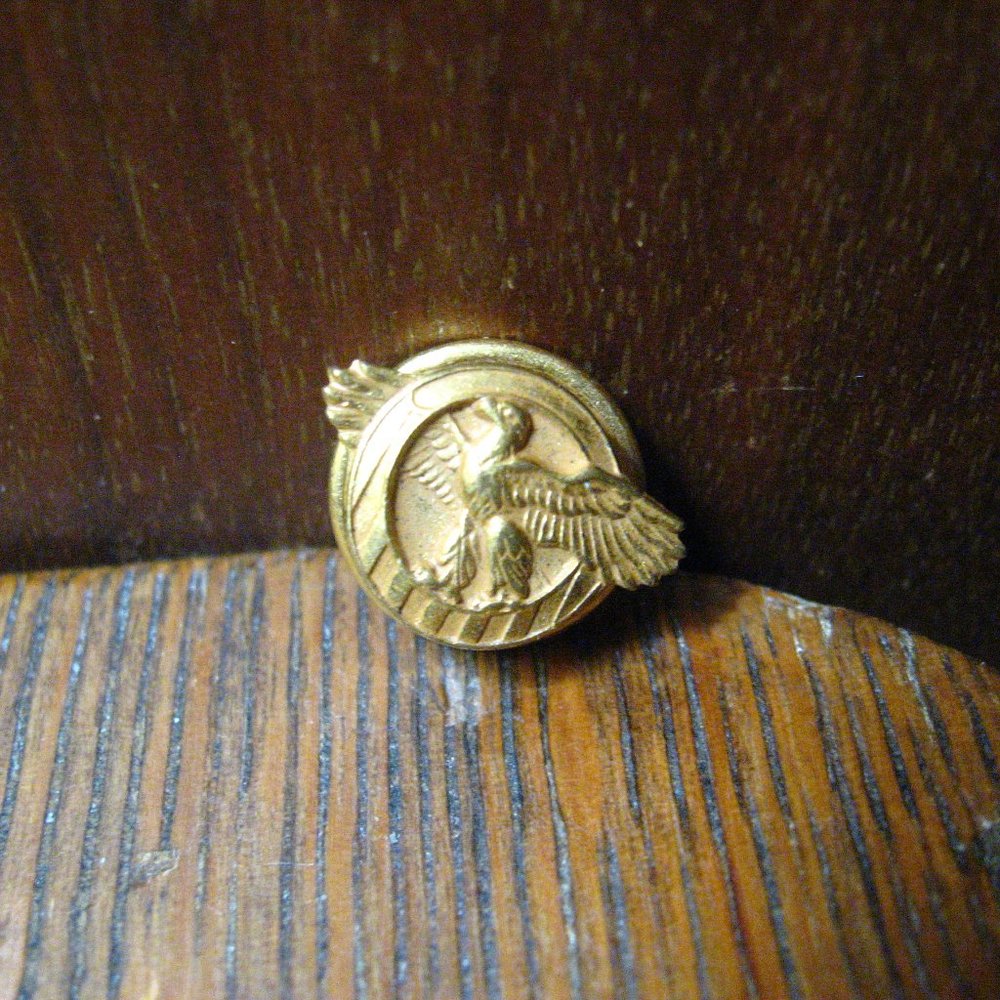 Ruptured Duck Vintage Military Lapel Pin Button - Gem